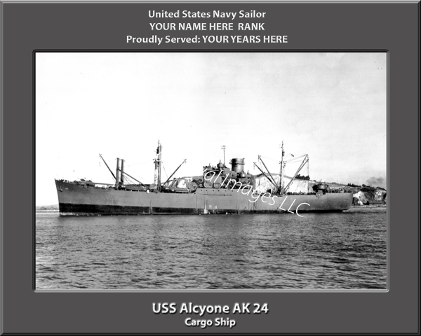 USS Alcyone AK 24: Personalized Navy Ship Photo ⋆ Great Naval Images LLC