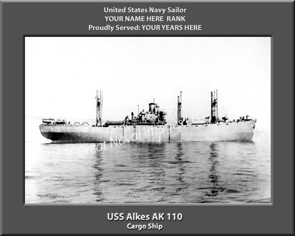 USS Alkes AK 110: Personalized Navy Ship Photo ⋆ Great Naval Images LLC