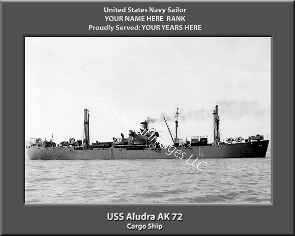USS Aludra AK 72: Personalized Navy Ship Photo ⋆ Great Naval Images LLC