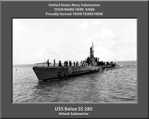 USS Balao SS 285: Personalized Submarine Photo ⋆ Personalized US Navy Ship Prints Photos on Canvas