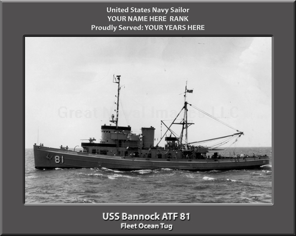 USS Bannock ATF 81: Personalized Navy Tugboat Photo ⋆ Great Naval ...