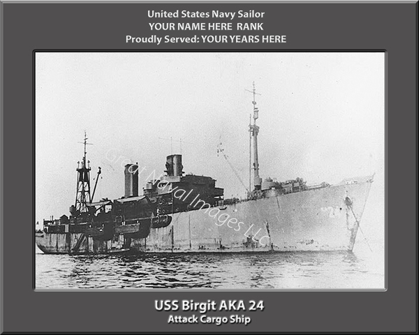 USS Birgit AKA 24: Personalized Navy Ship Photo ⋆ Great Naval Images LLC
