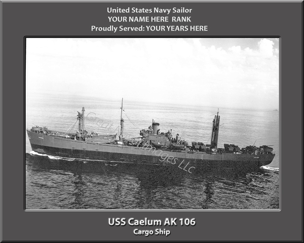 USS Caelum AK 106: Personalized Navy Ship Photo ⋆ Great Naval Images LLC