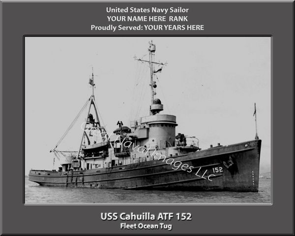 USS Cahuilla ATF 152: Personalized Navy Tugboat Photo ⋆ Great Naval ...