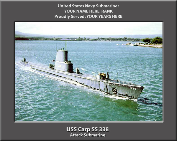 USS Carp SS 338: Personalized Submarine Photo ⋆ Great Naval Images LLC