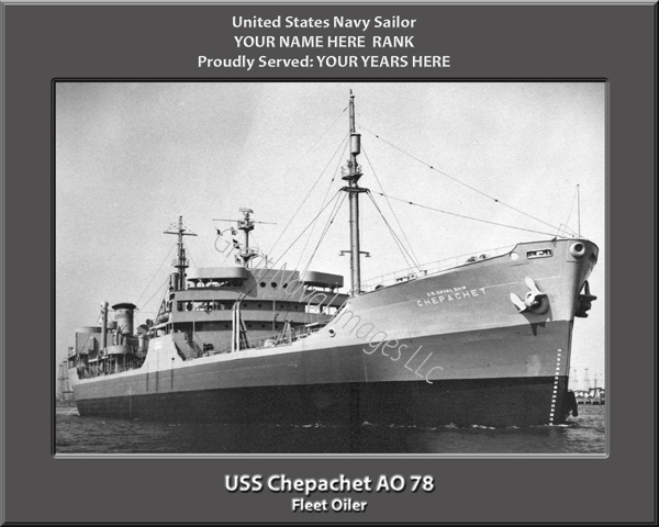 USS Chepachet AO 78: Personalized Navy Ship Photo ⋆ Great Naval Images LLC