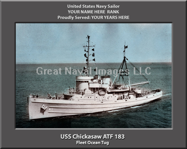 USS Chickasaw ATF 83: Personalized Navy Tugboat Photo ⋆ Great Naval ...