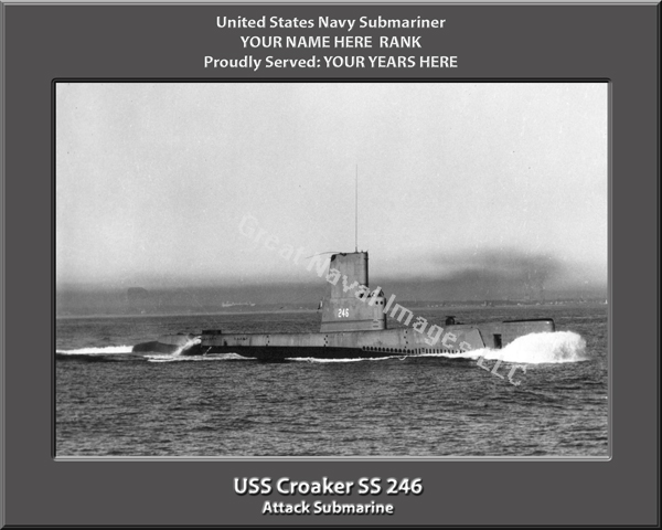 USS Croaker SS 246: Personalized Submarine Photo ⋆ Great Naval Images LLC