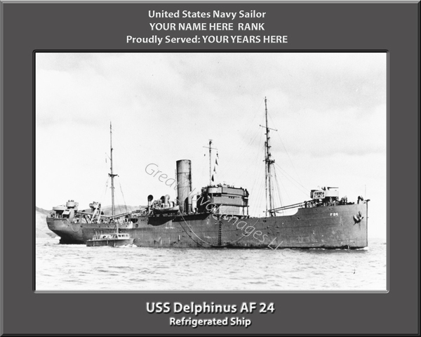 USS Delphinus AF 24: Personalized Navy Ship Photo ⋆ Great Naval Images LLC
