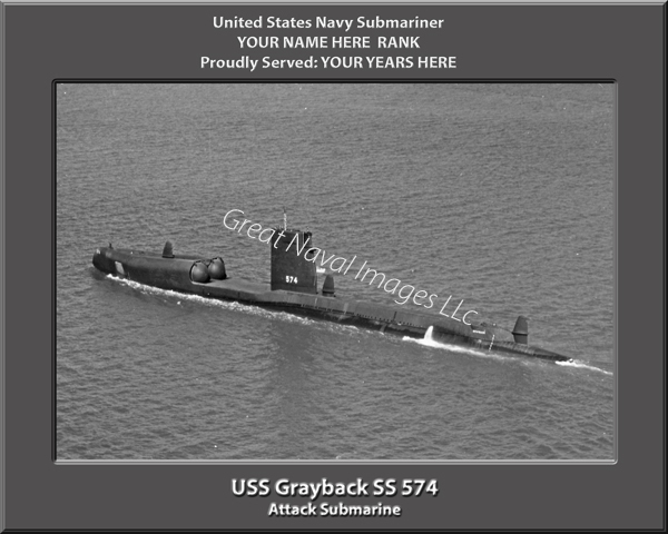 USS Grayback SS 574: Personalized Submarine Photo ⋆ Great Naval Images LLC