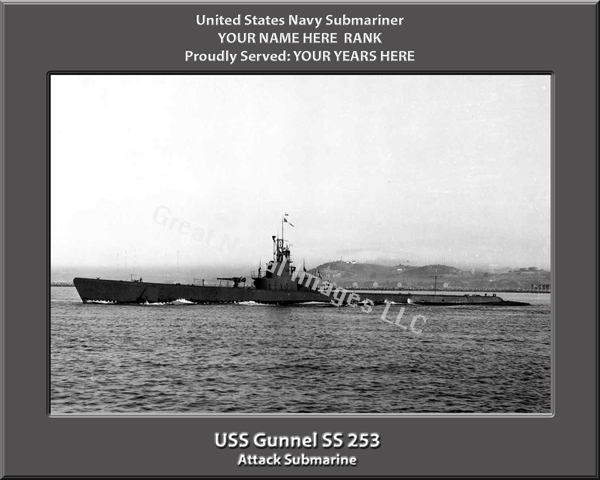 USS Gunnel SS 253: Personalized Submarine Photo ⋆ Great Naval Images LLC