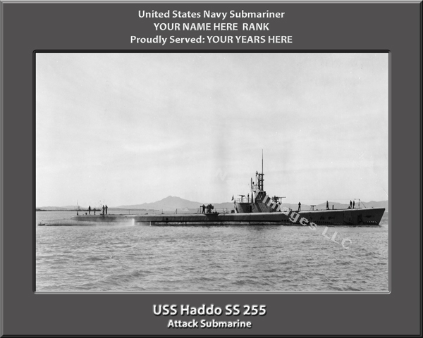 USS Haddo SS 255: Personalized Submarine Photo ⋆ Great Naval Images LLC