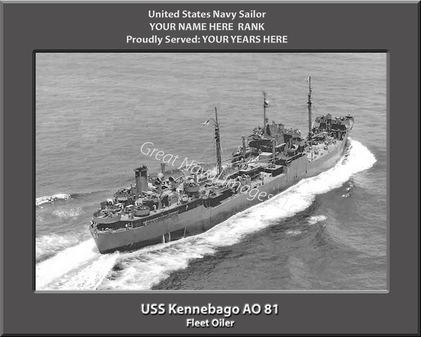 USS Kennebago AO 81: Personalized Navy Ship Photo ⋆ Great Naval Images LLC.