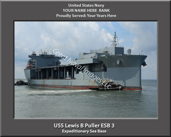 USS Lewis B Puller ESB 3: Personalized Navy Ship Photo ⋆ Great Naval Images LLC