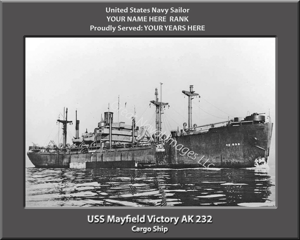 USS Mayfield Victory AK 232: Personalized Navy Ship Photo ⋆ Great Naval ...