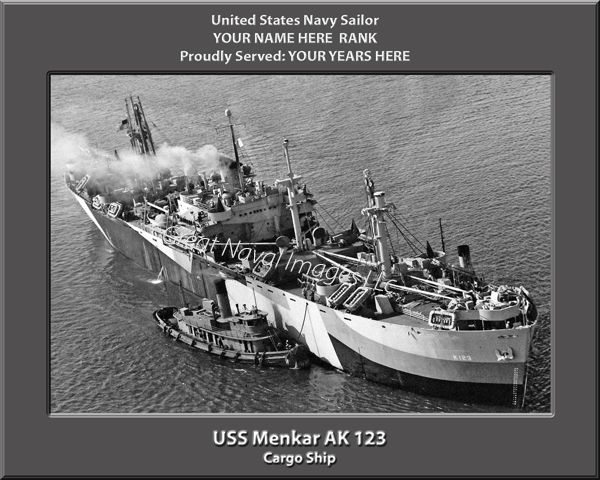 USS Menkar AK 123: Personalized Navy Ship Photo ⋆ Great Naval Images LLC