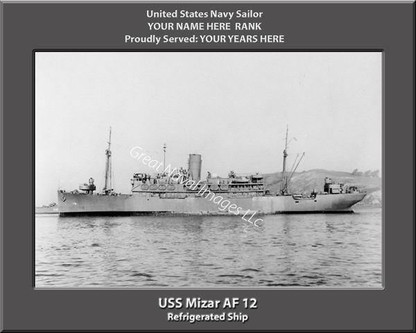 USS Mizar AF 12: Personalized Navy Ship Photo ⋆ Great Naval Images LLC