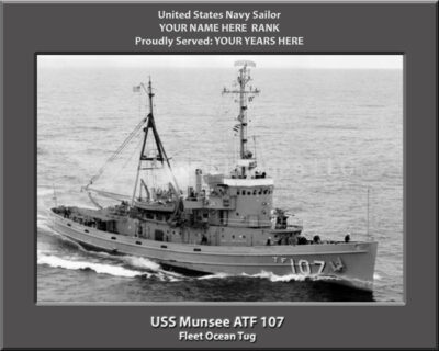 USS Munsee ATF 107: Personalized Navy Tugboat Photo ⋆ Great Naval ...