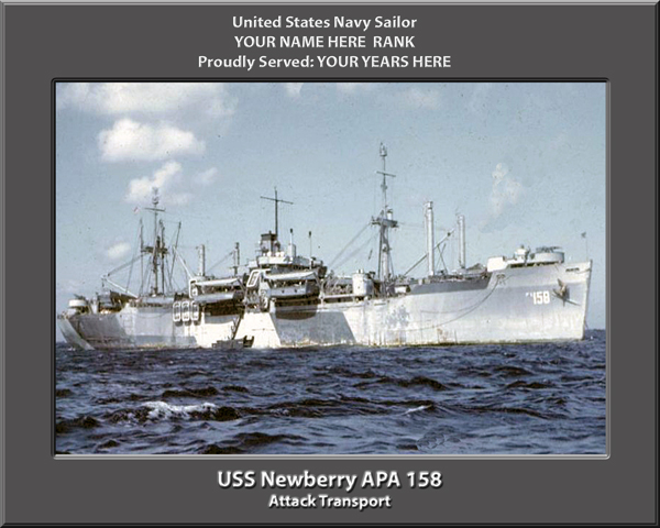 USS Newberry APA 158: Personalized Navy Ship Photo ⋆ Great Naval Images LLC
