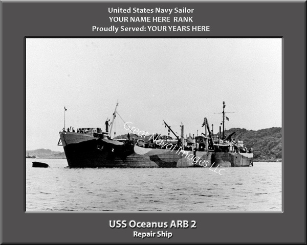 USS Oceanus ARB 2: Personalized Navy Ship Photo ⋆ Great Naval Images LLC