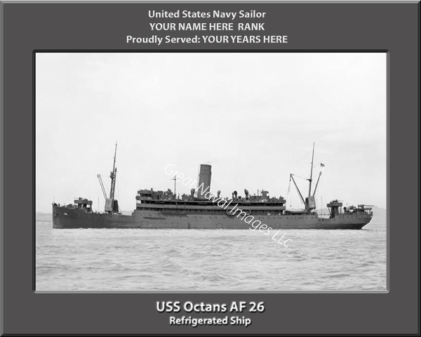 USS Octans AF 26: Personalized Navy Ship Photo ⋆ Great Naval Images LLC