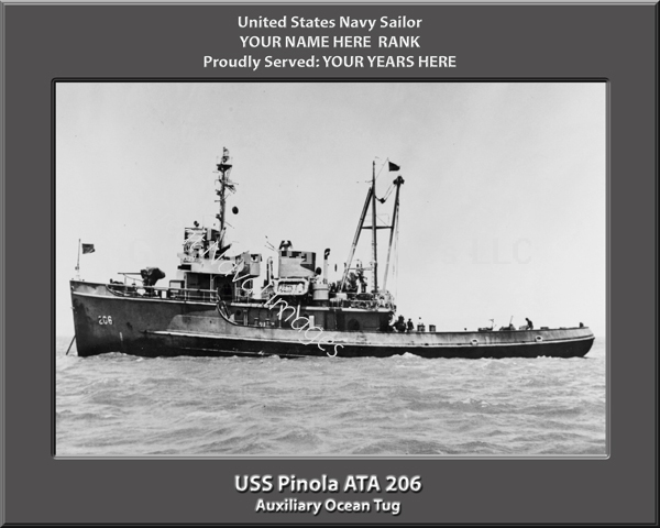 USS Pinola ATA 206: Personalized Navy Tugboat Photo ⋆ Great Naval ...