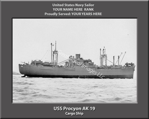 USS Procyon AK 19: Personalized Navy Ship Photo ⋆ Great Naval Images LLC
