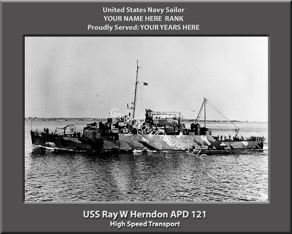 USS Ray W Herndon APD 121: Personalized Navy Ship Photo ⋆ Great Naval ...
