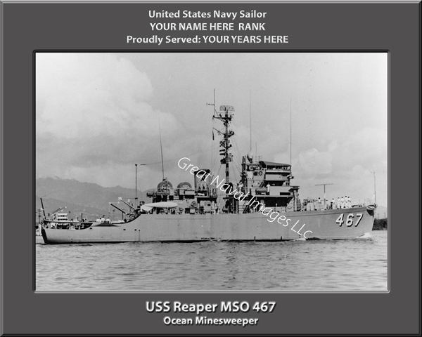USS Reaper MSO 467: Personalized Navy Ship Photo ⋆ Great Naval Images LLC