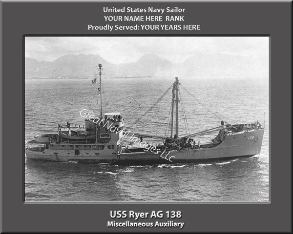 USS Ryer AG 138: Personalized Navy Ship Photo ⋆ Great Naval Images LLC
