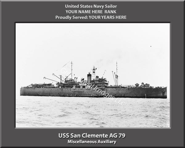 USS San Clemente AG 79: Personalized Navy Ship Photo ⋆ Great Naval ...