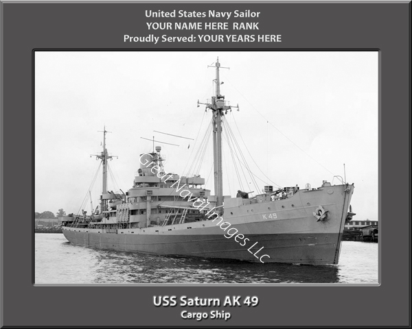 USS Saturn AK 49: Personalized Navy Ship Photo ⋆ Great Naval Images LLC.