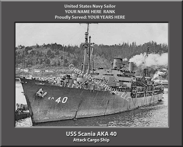 USS Scania AKA 40: Personalized Navy Ship Photo ⋆ Great Naval Images LLC