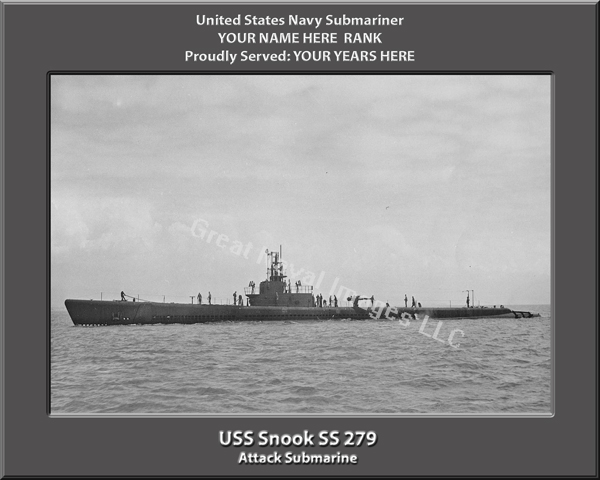 USS Snook SS 279: Personalized Submarine Photo ⋆ Great Naval Images LLC