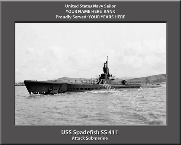 USS Spadefish SS 411: Personalized Submarine Photo ⋆ Personalized US ...
