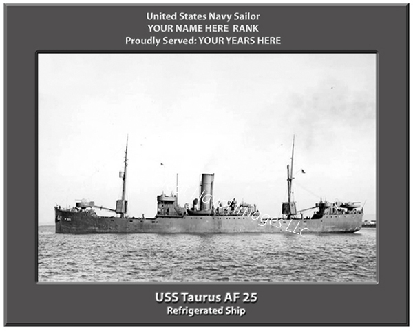 USS Taurus AF 25: Personalized Navy Ship Photo ⋆ Great Naval Images LLC