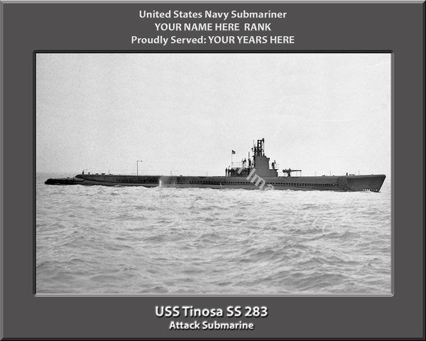 USS Tinosa SS 283: Personalized Submarine Photo ⋆ Great Naval Images LLC