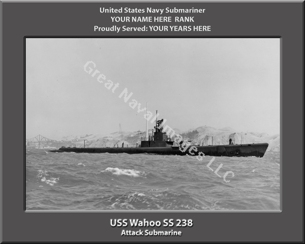 USS Wahoo SS 238: Personalized Submarine Photo ⋆ Great Naval Images LLC