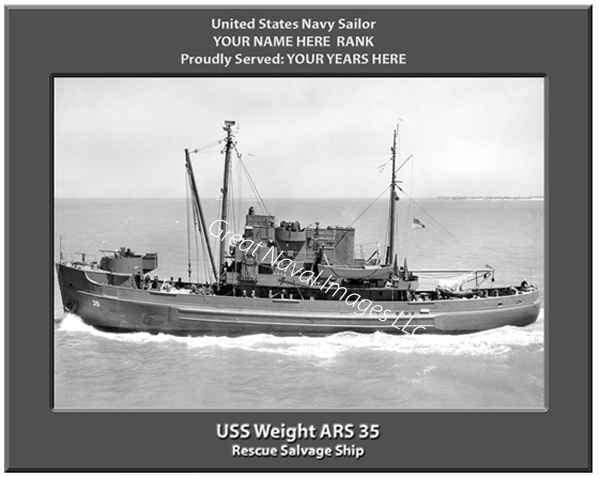 USS Weight ARS 35: Personalized Navy Ship Photo ⋆ Great Naval Images LLC