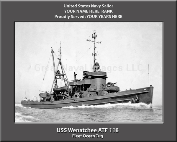 USS Wenatchee ATF 118: Personalized Navy Tugboat Photo ⋆ Great Naval ...
