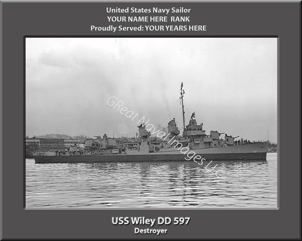 USS Wiley DD 587: Personalized Navy Ship Photo ⋆ Great Naval Images LLC.