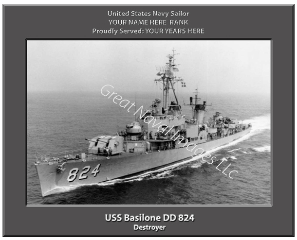 USS Basilone DD 824 : Personalized Navy Ship Photo 2 ⋆ Great Naval ...
