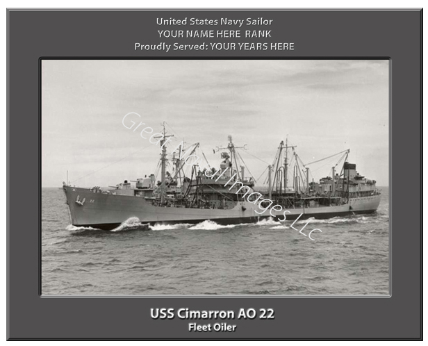 USS Cimarron AO 22: Personalized Navy Ship Photo 2 ⋆ Great Naval Images LLC