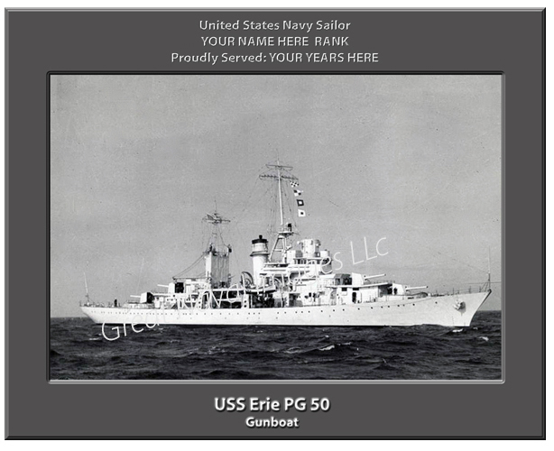 USS Erie PG 50: Personalized Navy Ship Photo 2 ⋆ Great Naval Images LLC
