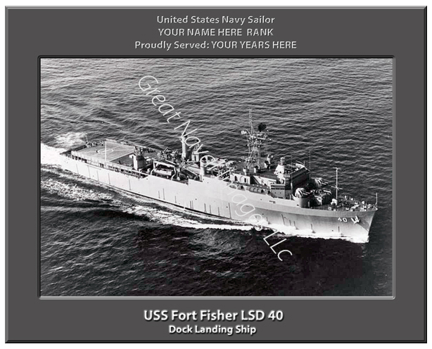 USS Fort Fisher LSD 40: Personalized Ship Photo 2 ⋆ Great Naval Images LLC