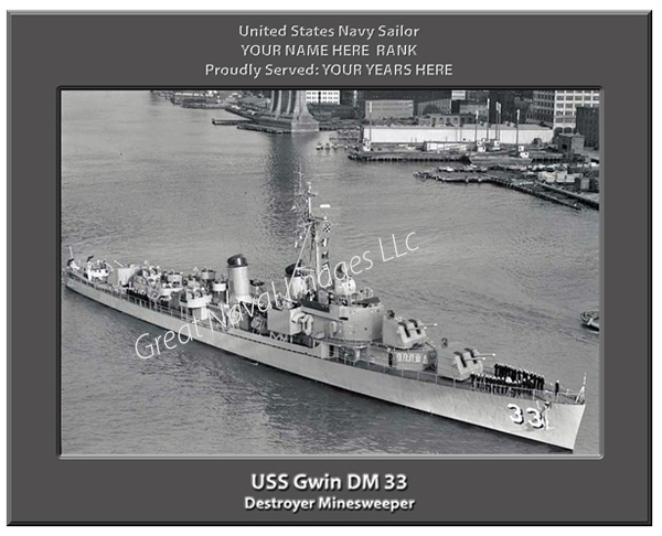 USS Gwin DM 33: Personalized Navy Ship Photo 2 ⋆ Personalized US Navy ...