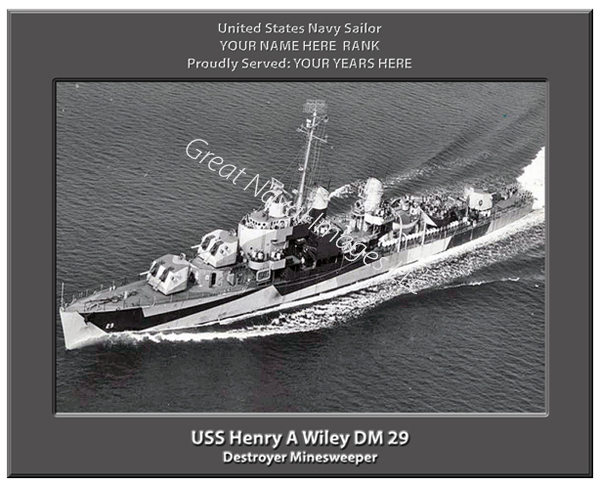 USS Henry A Wiley DM 29: Personalized Navy Ship Photo 2 ⋆ Great Naval ...