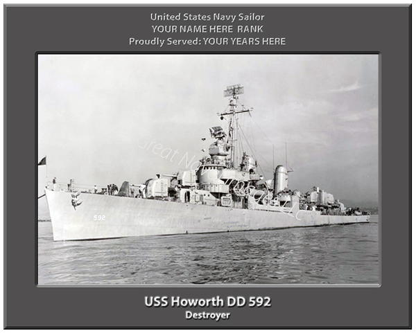 USS Howorth DD 592 : Personalized Navy Ship Photo 2 ⋆ Great Naval ...
