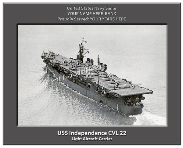 USS Independence CVL 22: Personalized Ship Photo 3 ⋆ Great Naval Images LLC