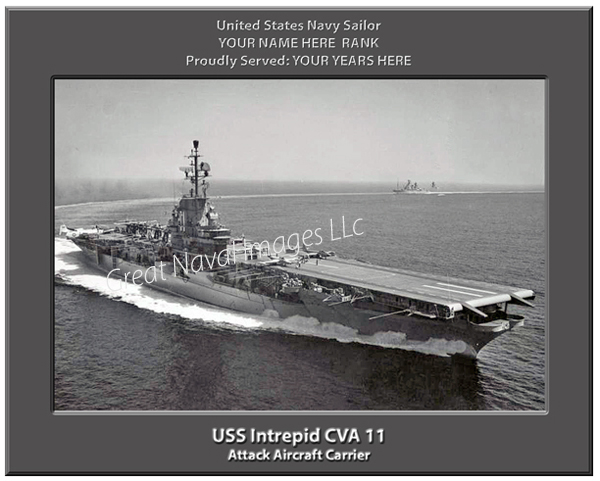 USS Intrepid CVA 11: Personalized Navy Ship Photo 2 ⋆ Great Naval ...